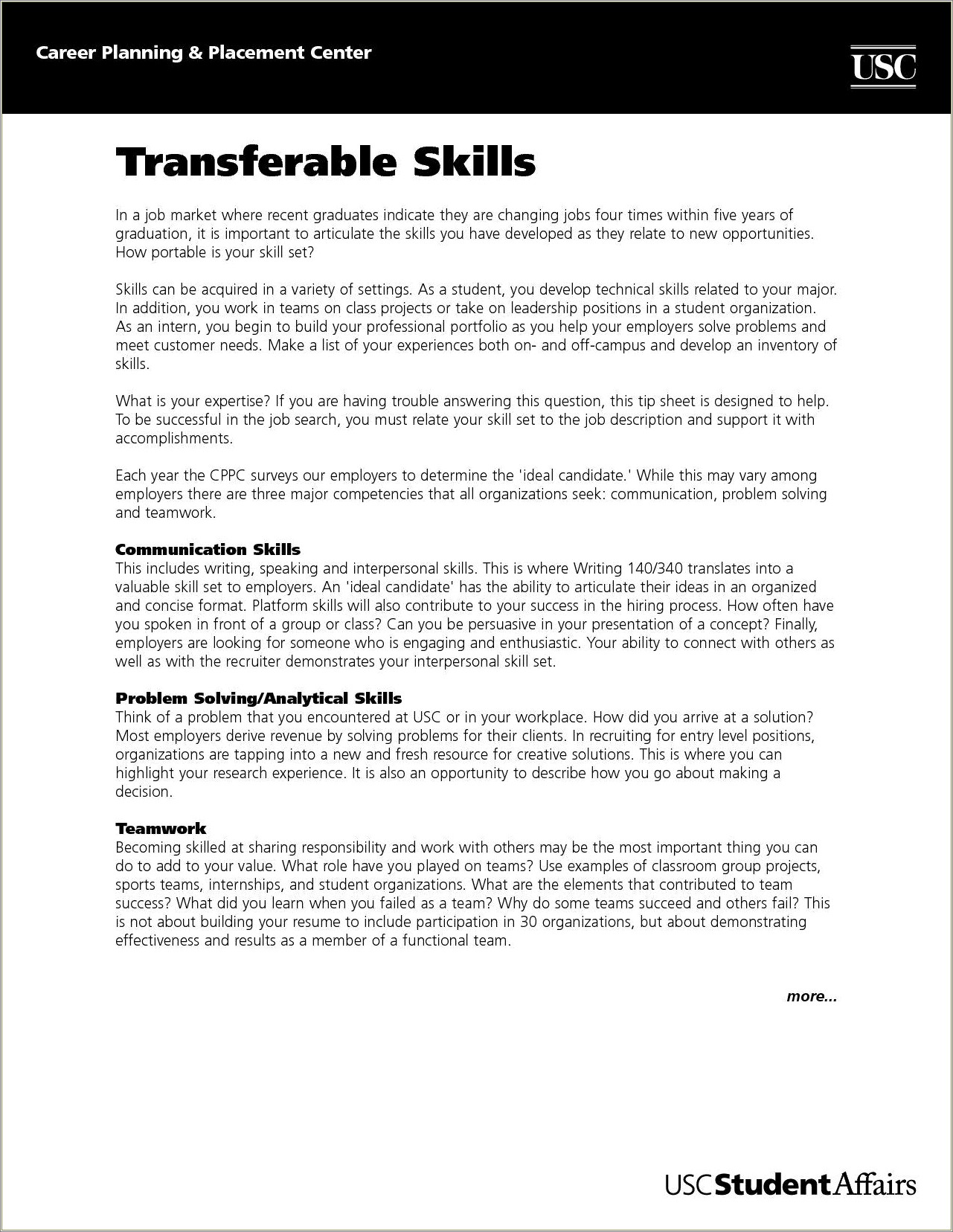 Transferable Skills On A Resume Resume Example Gallery transferable-skills-on-a-resume-resume-example-gallery
