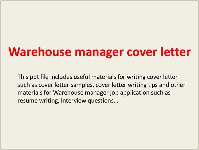 Warehouse Resume Cover Letter Examples Resume Example Gallery warehouse-resume-cover-letter-examples-resume-example-gallery
