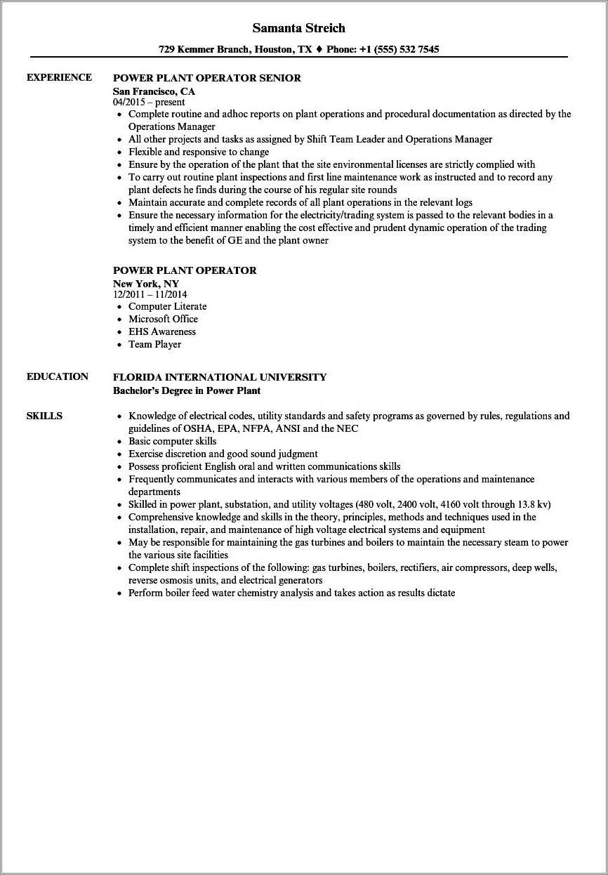 Water Treatment Plant Resume Sample Resume Example Gallery water-treatment-plant-resume-sample-resume-example-gallery