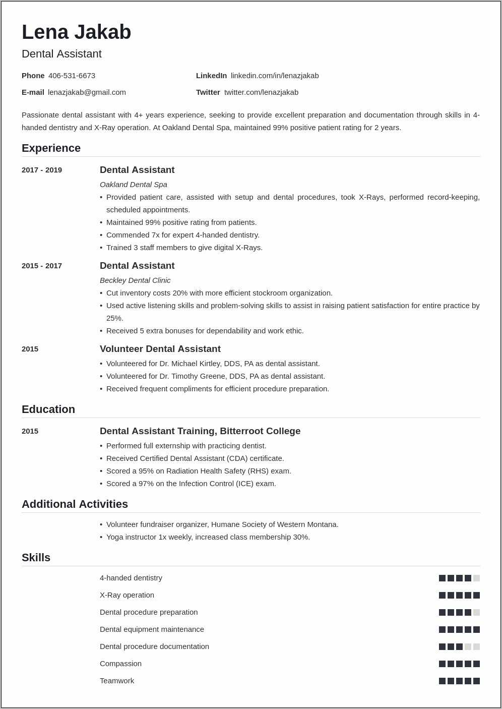 Resume Objective Examples Entry Level Dental Laboratory Resume