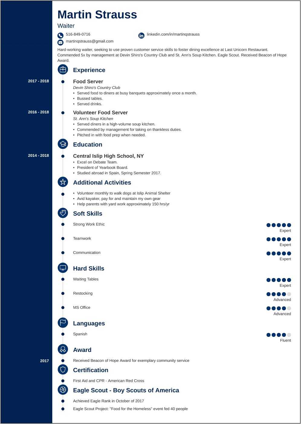 Resume Objective For 17 Year Old Resume Example Gallery