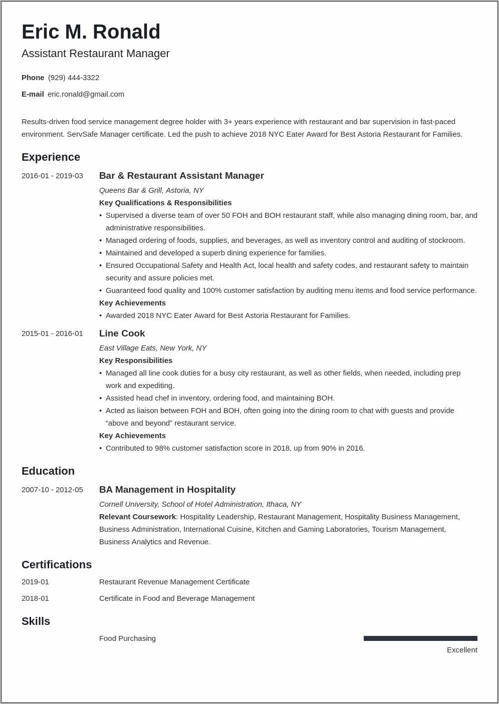 Resume Objective Statement For Restaurant Management Resume Example resume-objective-statement-for-restaurant-management-resume-example