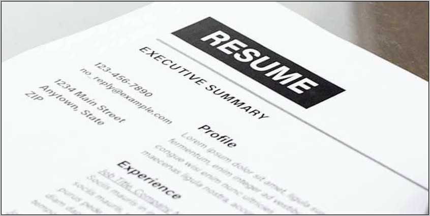 Resume Objective Statement Vs Executive Summary Resume Example Gallery