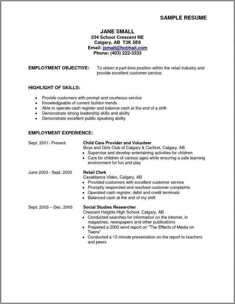Resume Objectives For Temporary Summer Jobs Resume Example Gallery resume-objectives-for-temporary-summer-jobs-resume-example-gallery