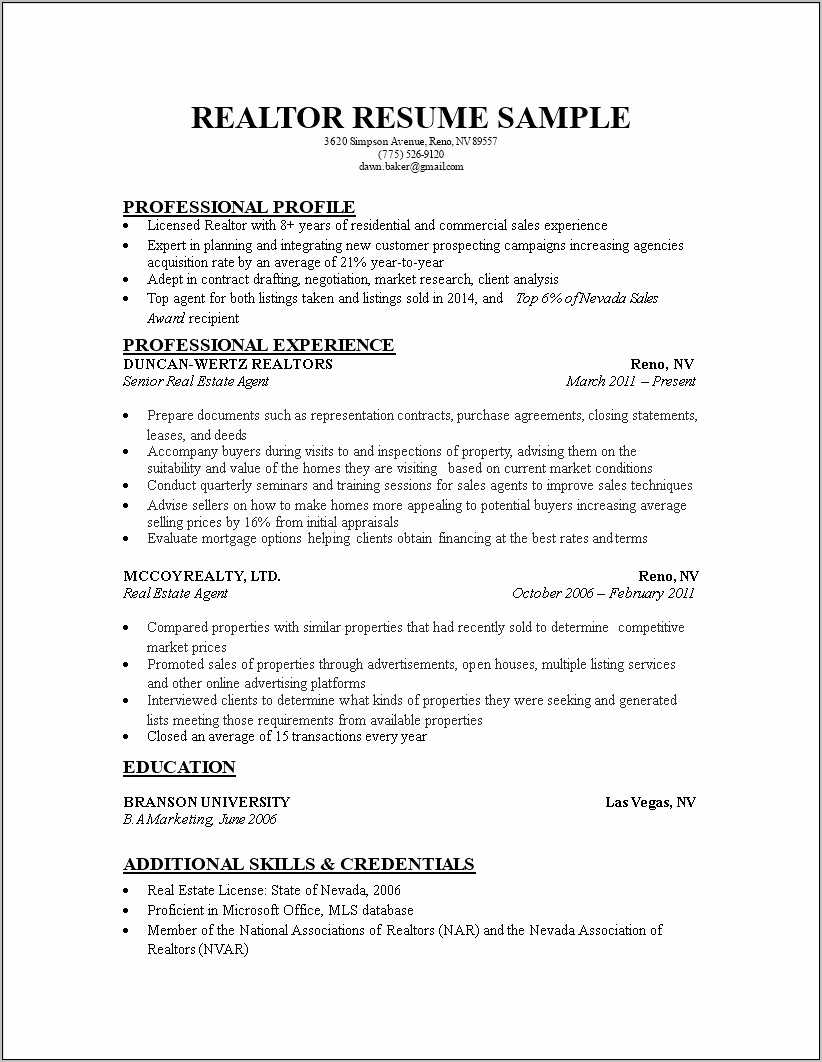 Resume Sample For Real Estate Agent With Experience Resume Example resume-sample-for-real-estate-agent-with-experience-resume-example