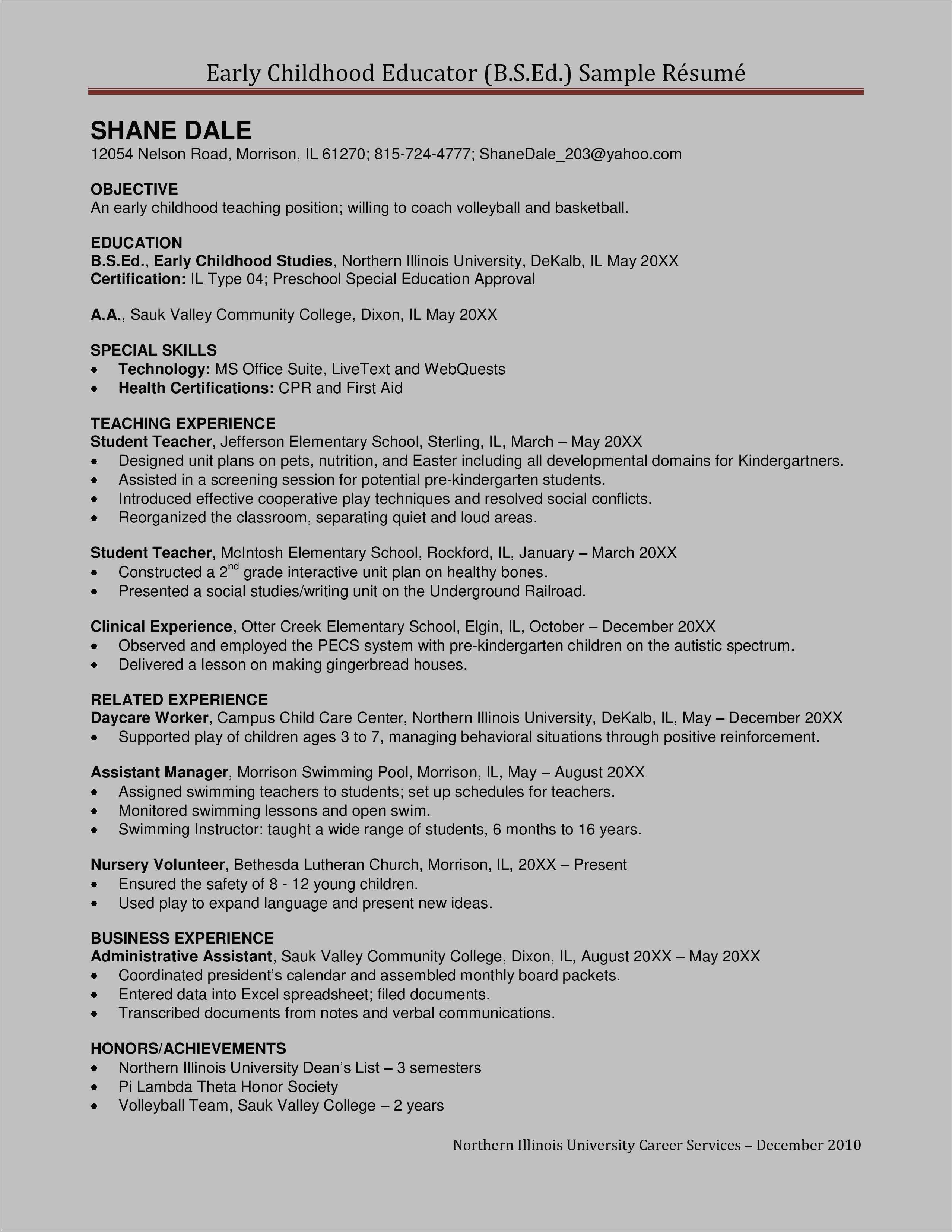 Resume Template For Early Childhood Educator Resume Example Gallery resume-template-for-early-childhood-educator-resume-example-gallery