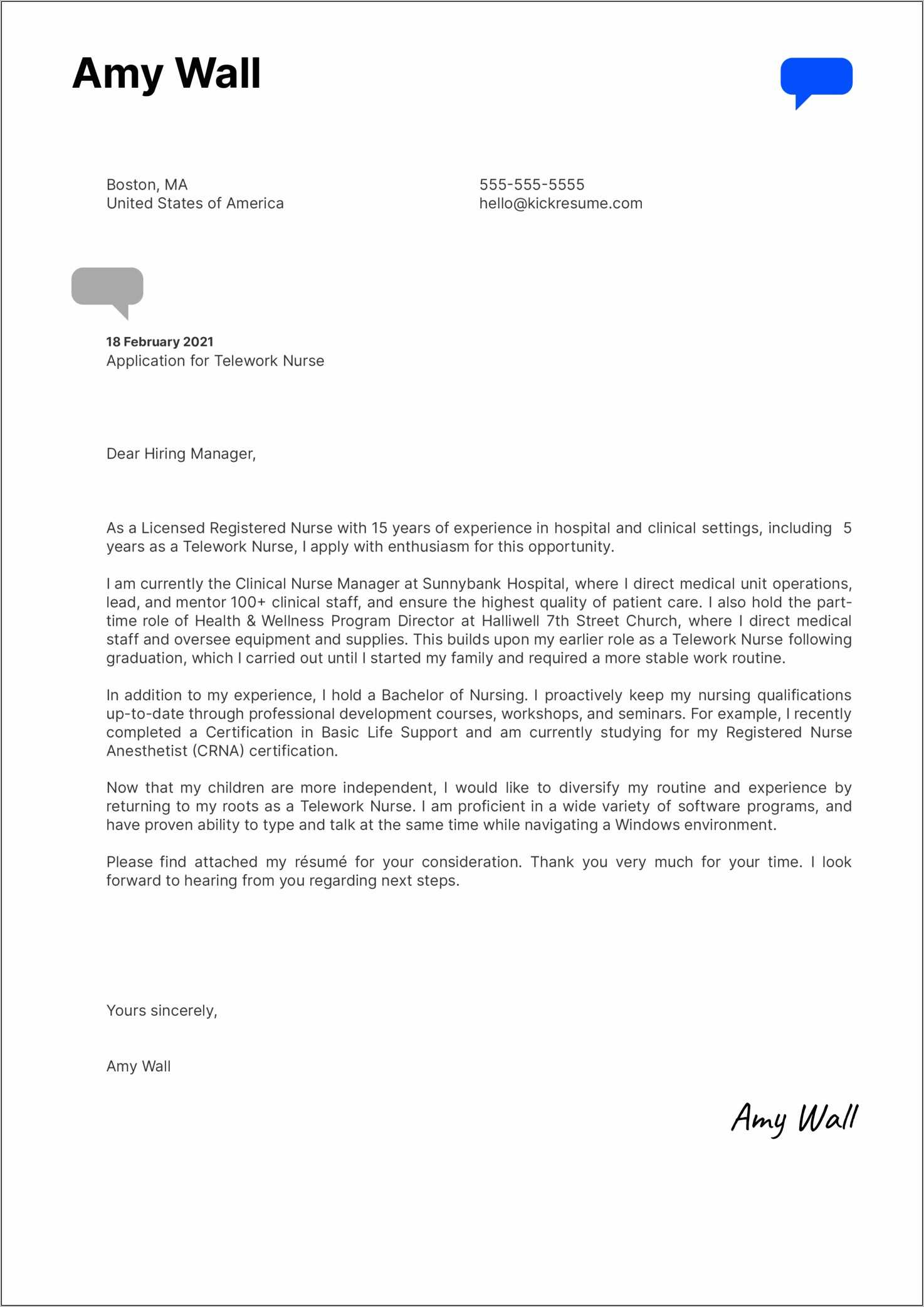 Sample Cover Letter For Nursing Job Resume Resume Example Gallery