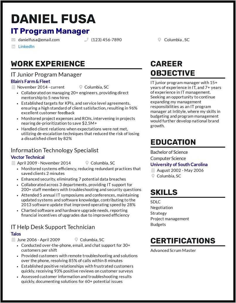 Senior Help Desk Technician Resume Objective Examples Resume Example Senior Help Desk Technician Resume Objective Examples Resume Example